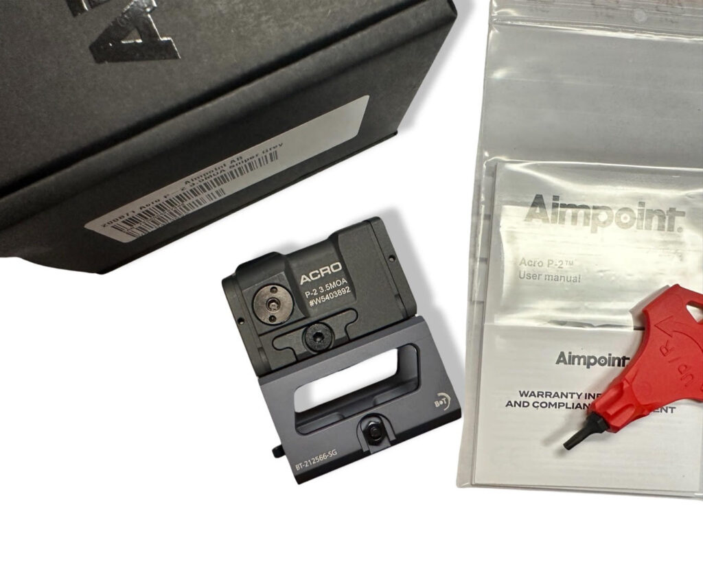 Aimpoint ACRO P-2 3.5 MOA Sniper Grey +B&T 39mm Grey QD mount – Axarms