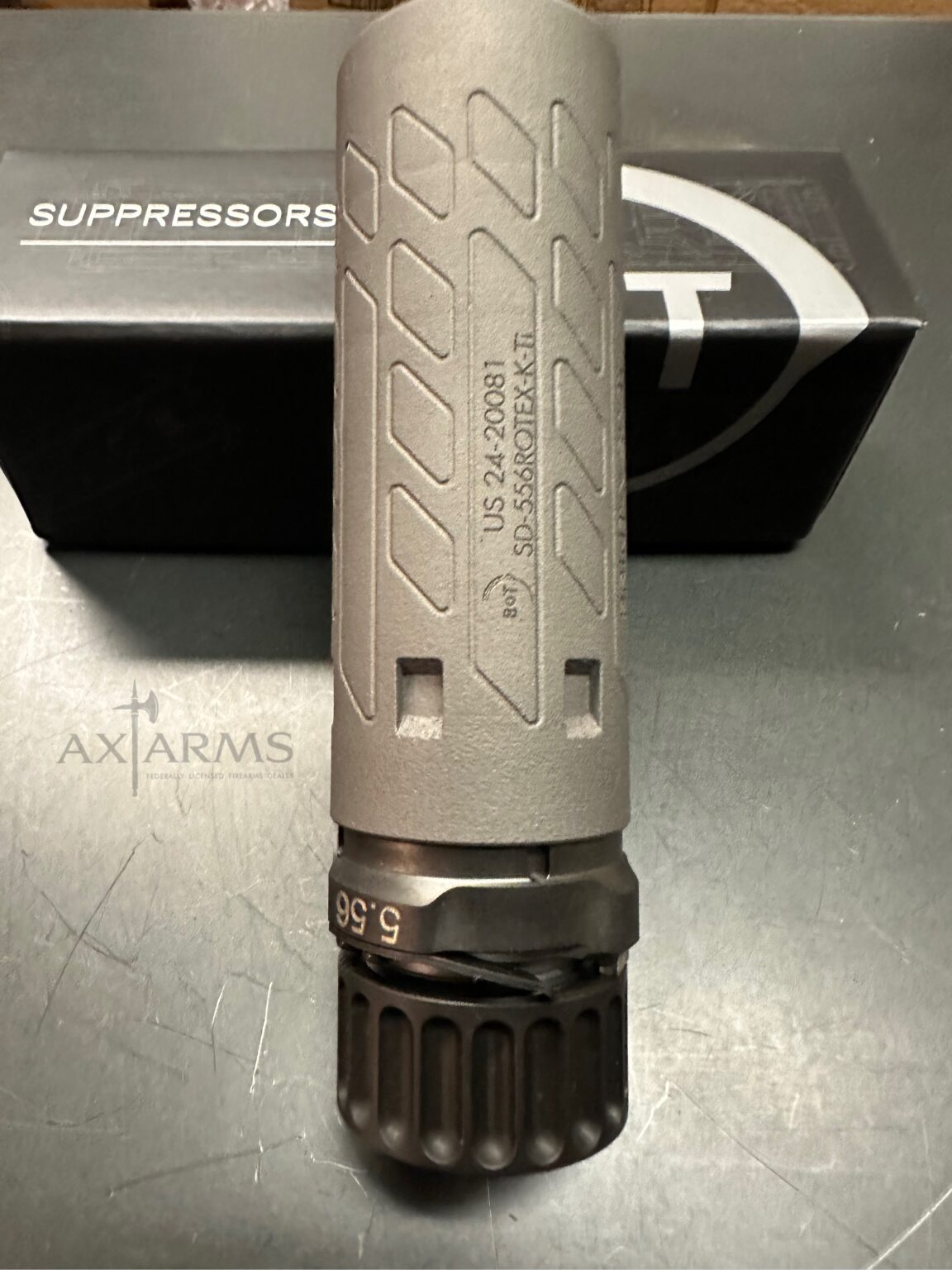 B&T ROTEX 556 Ti MINI-K (TITANIUM) Sealed Suppressor SF Hub Mount SD ...